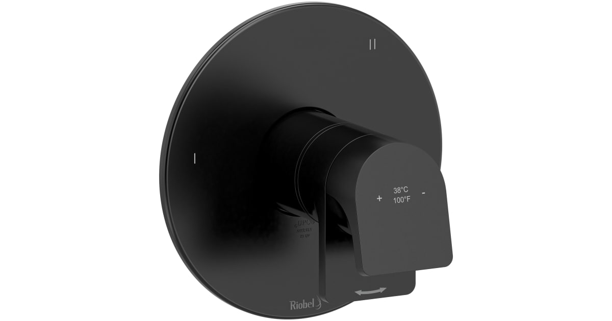 Riobel TOD47BK Ode Three Function Thermostatic Valve Trim Only with ...