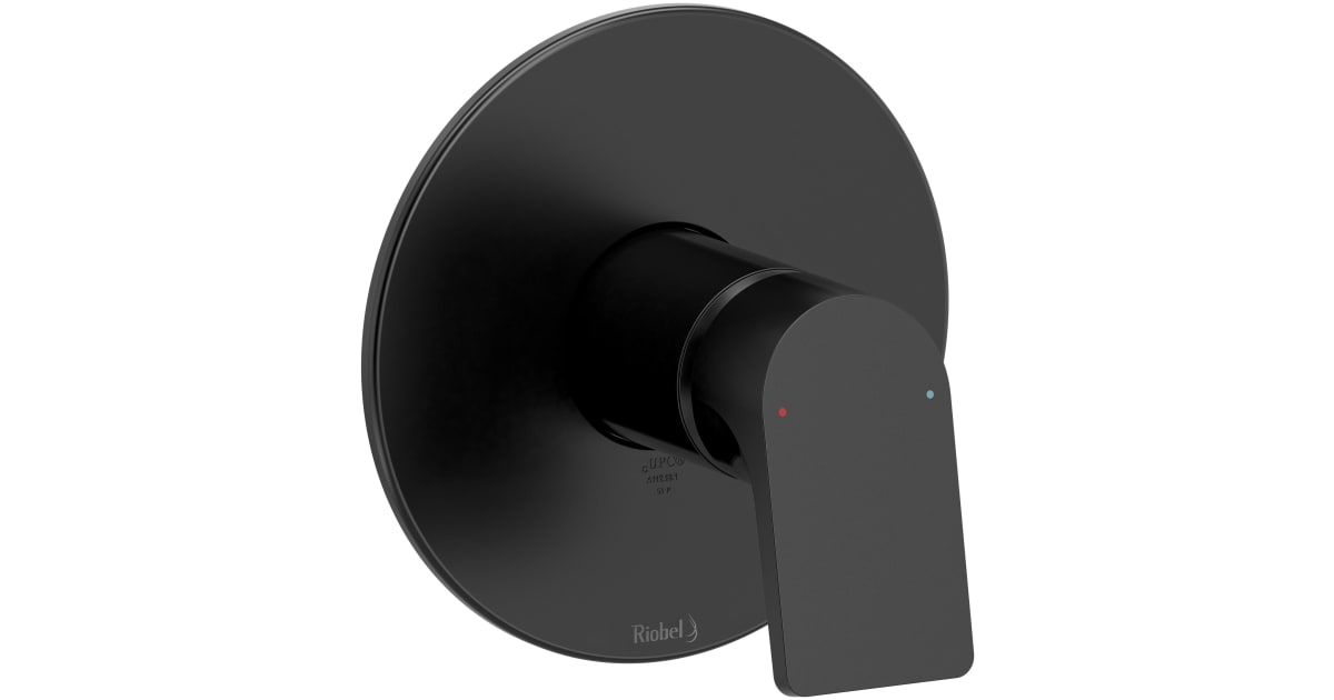 Riobel TOD51BK Ode Pressure Balanced Valve Trim Only with Single Lever ...