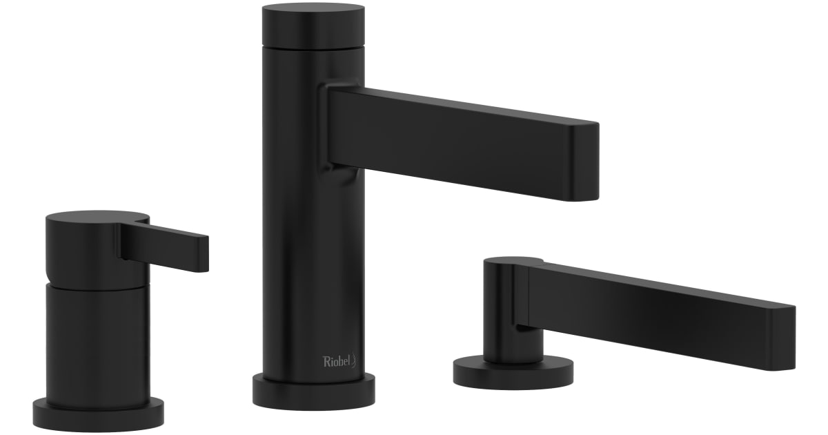 Riobel TPX16BK Paradox Deck Mounted Roman Tub Filler with Built-In ...