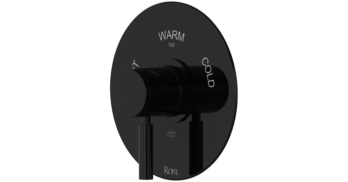 Riobel TRU13W1LMBK Riu Thermostatic Valve Trim Only with Single Lever ...
