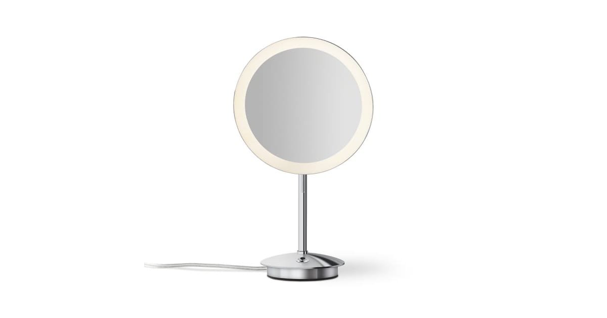 Robern 5M0008FLUT76 5-5/16" W x 13-7/16" H Circular Bathroom Mirror ...