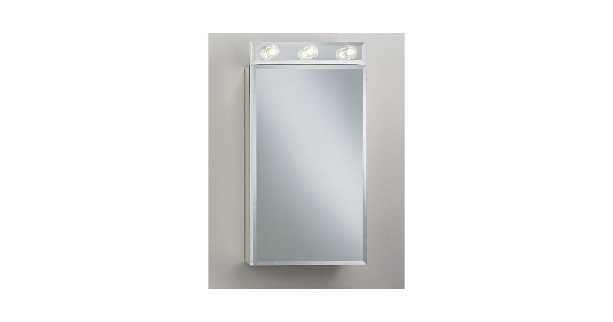 Robern CDL15TS CD Series Incandescent Medicine Cabinet Bathroom Vanity ...