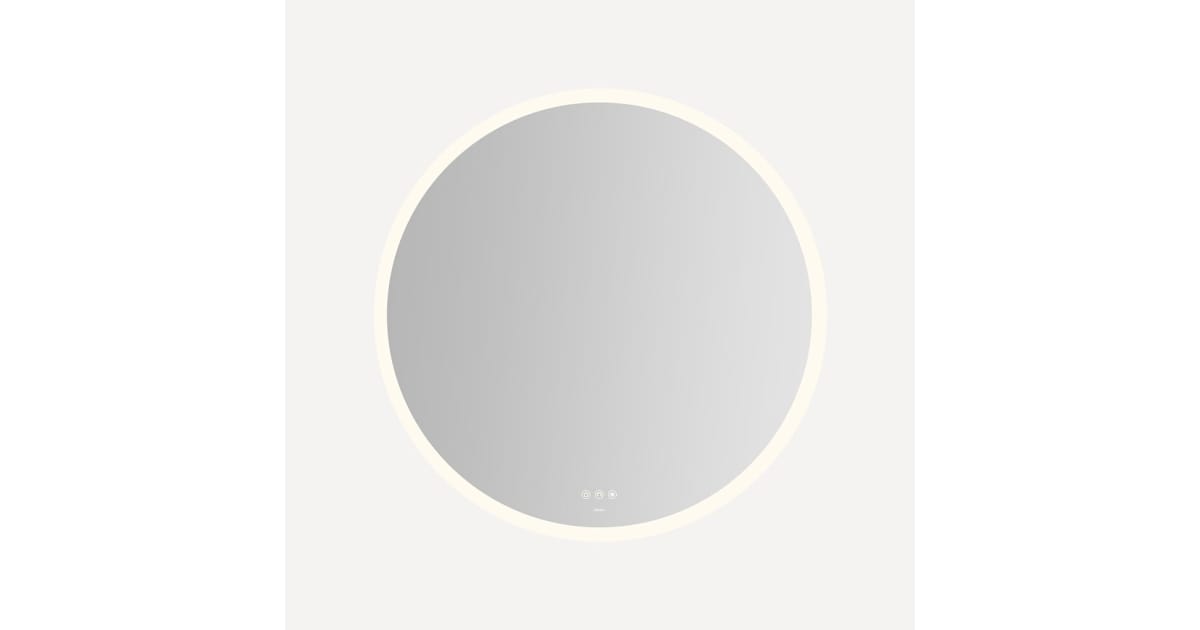 Robern IM0040CPFPDT Instinct 39-3/8" Diameter Circular Flat Frameless Wall Mounted Bathroom ...