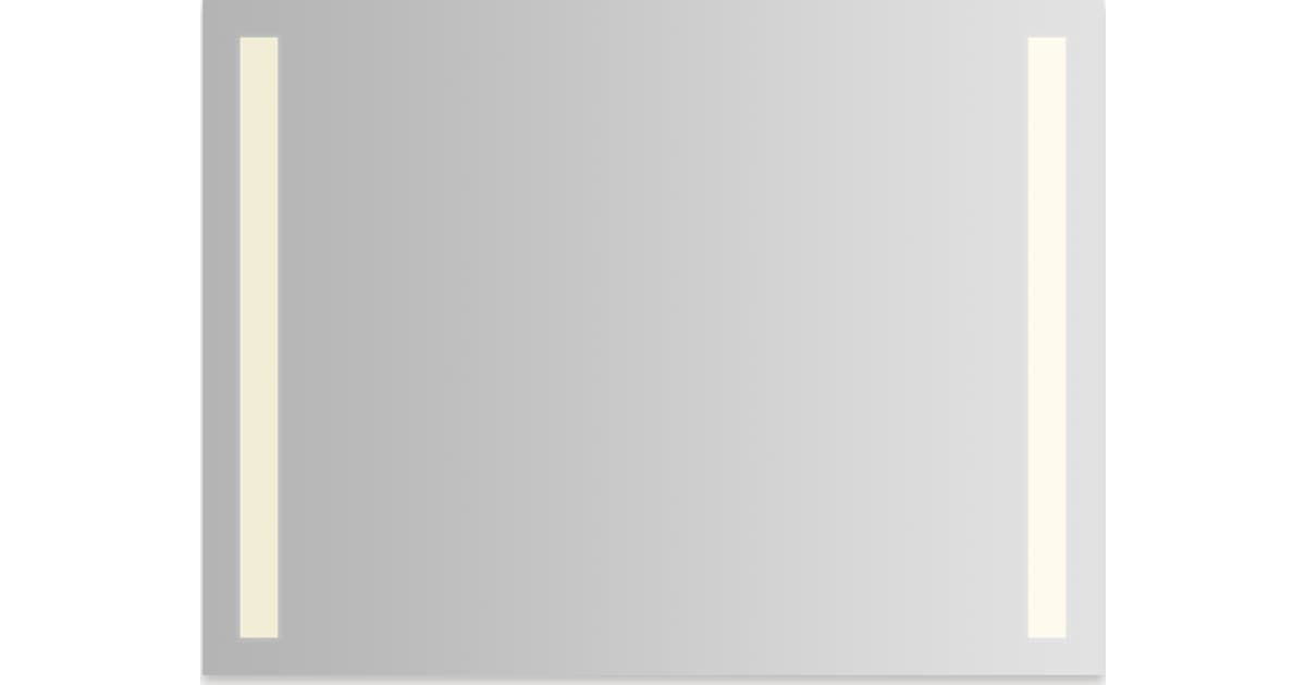 Robern YM4836RCFPD3P Vitality 48"W x 36"H Rectangular Flat Frameless Wall Mounted Bathroom ...