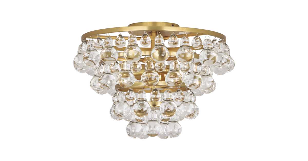 Robert Abbey 1002 Bling 2 Light 17" Wide Semi-Flush Waterfall Ceiling ...