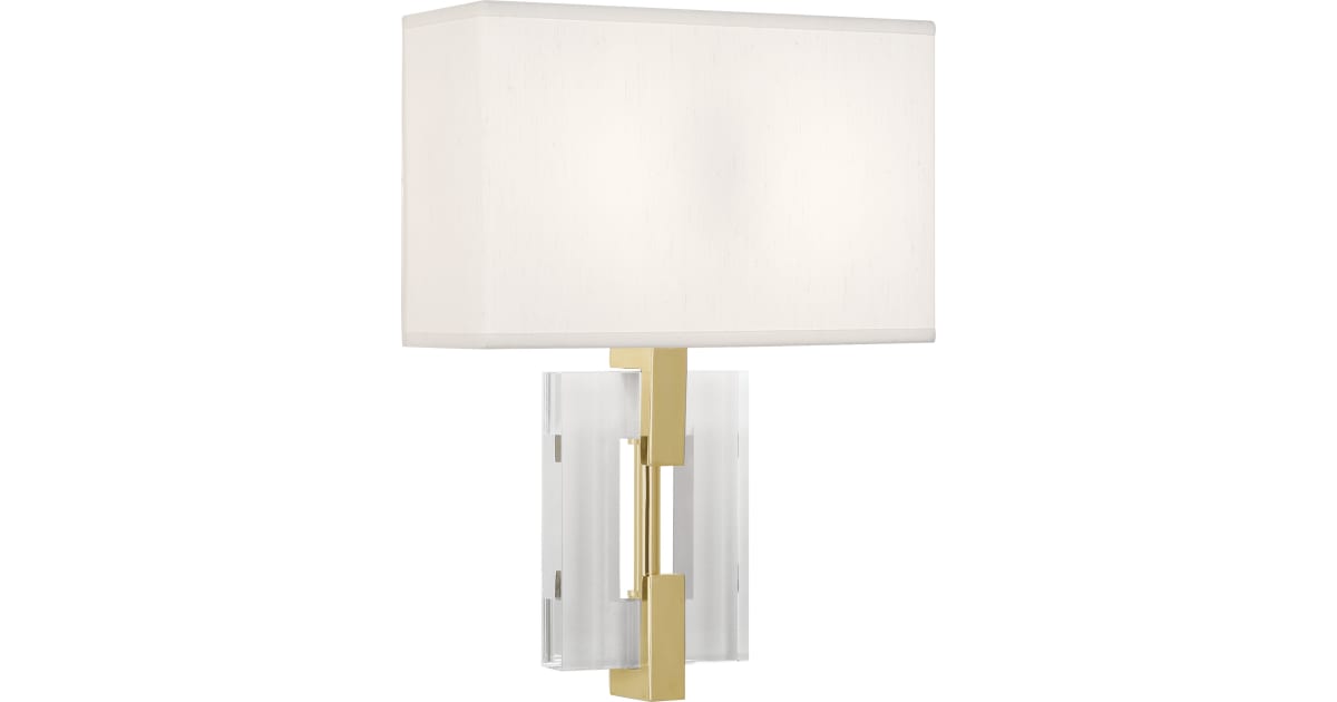 Robert Abbey 1009 Lincoln 2 Light 16" Tall Wall Sconce with Silk Shade ...