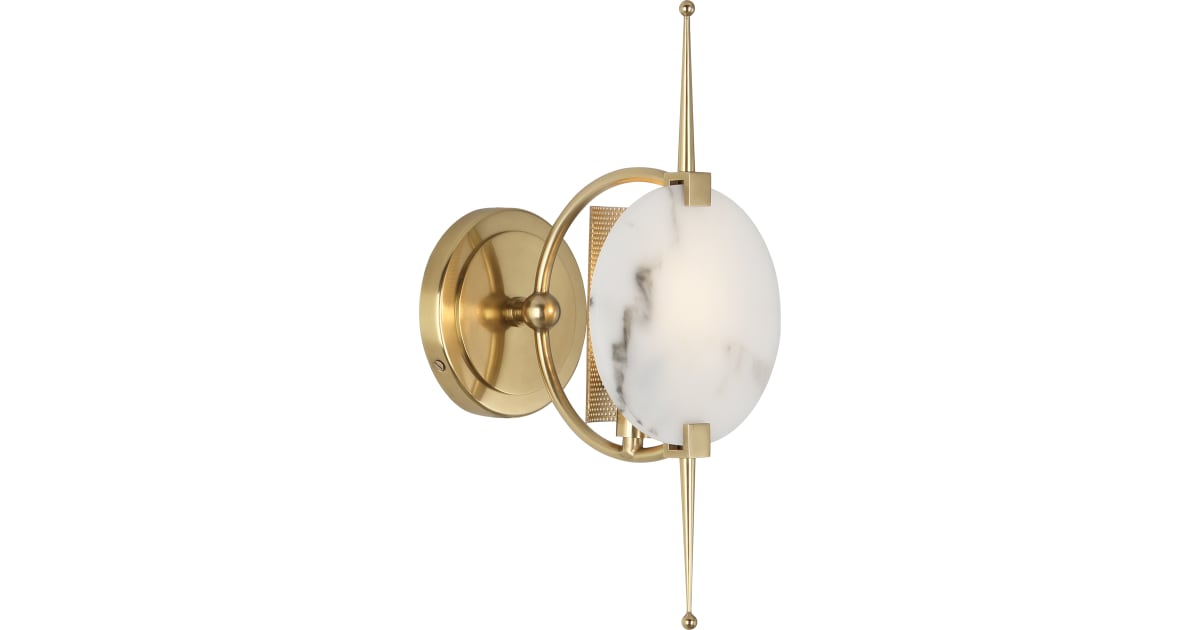 Robert Abbey 529 Jace 14" Wall Sconce with Alabaster Disc Accent ...