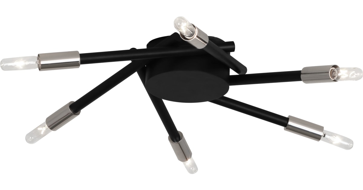 Robert Abbey S221 Thatcher 6 Light 19" Wide Flush Mount Ceiling Fixture ...