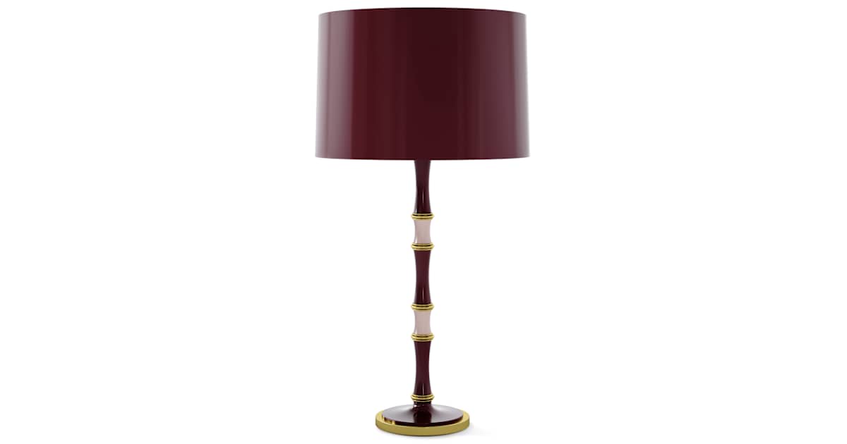 Robert Abbey SM71RWX Kane 31" Tall Buffet Table Lamp with Purple Paper ...