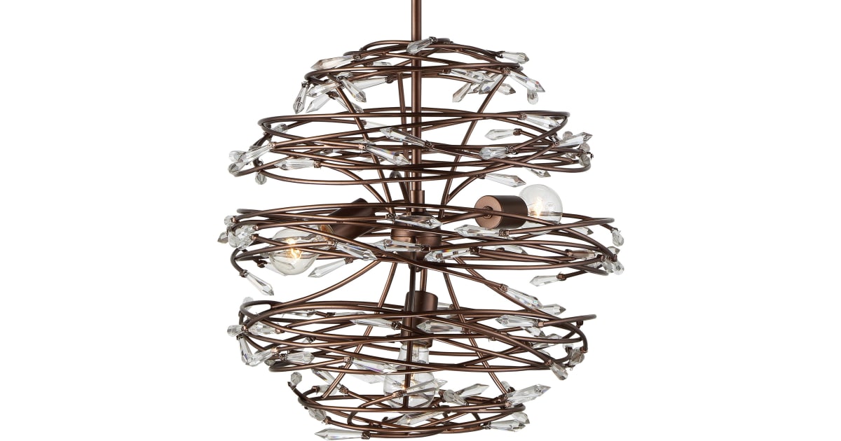Rogue Decor 611550 Offshoot 3 Light 18" Wide Multi Light Pendant with ...