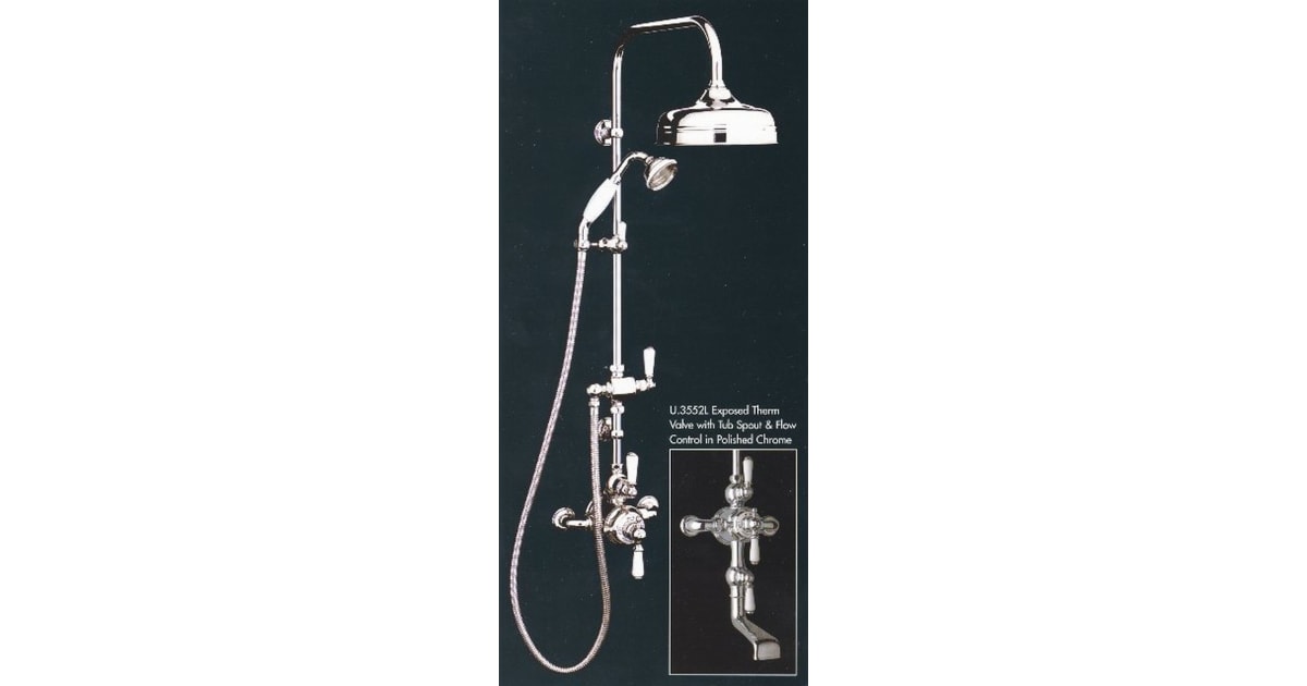 Rohl U.KIT3LS-APC Faucet Shower System Triple Handle from the Perrin ...