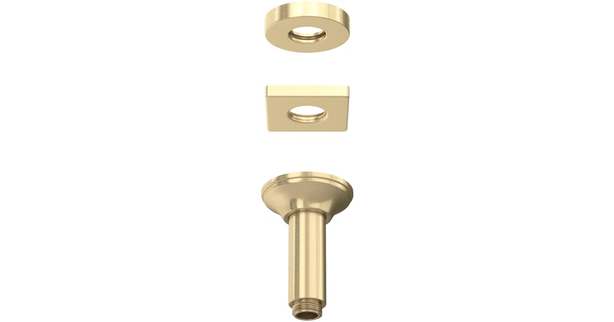 Rohl 1505/3AG Shower 3-11/16" Ceiling Mounted Shower Arm and Flange ...