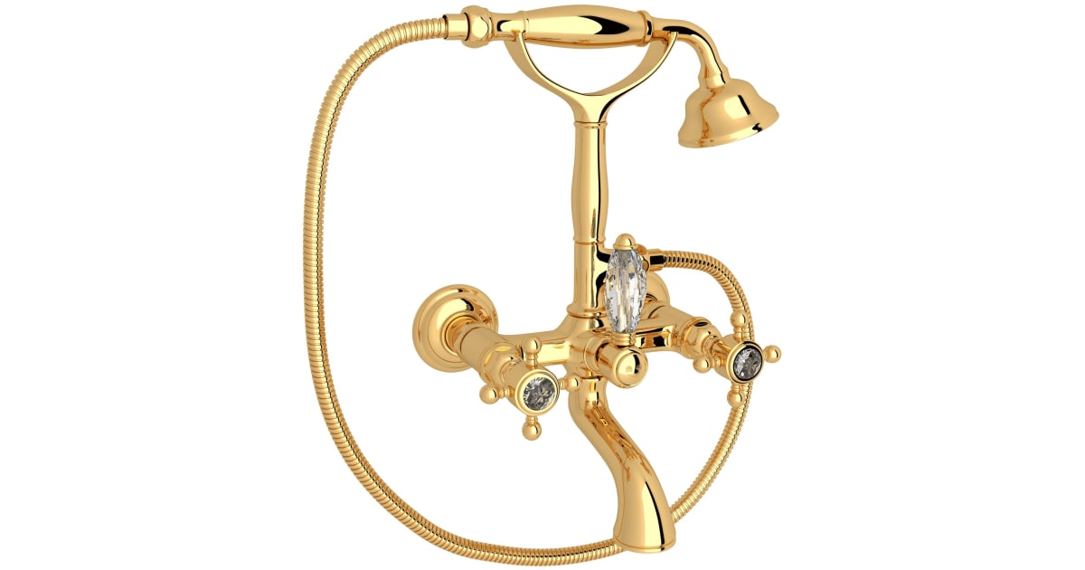 Rohl A1401XCIB Acqui Mounted Clawfoot Tub Filler with Built-In Diverter ...