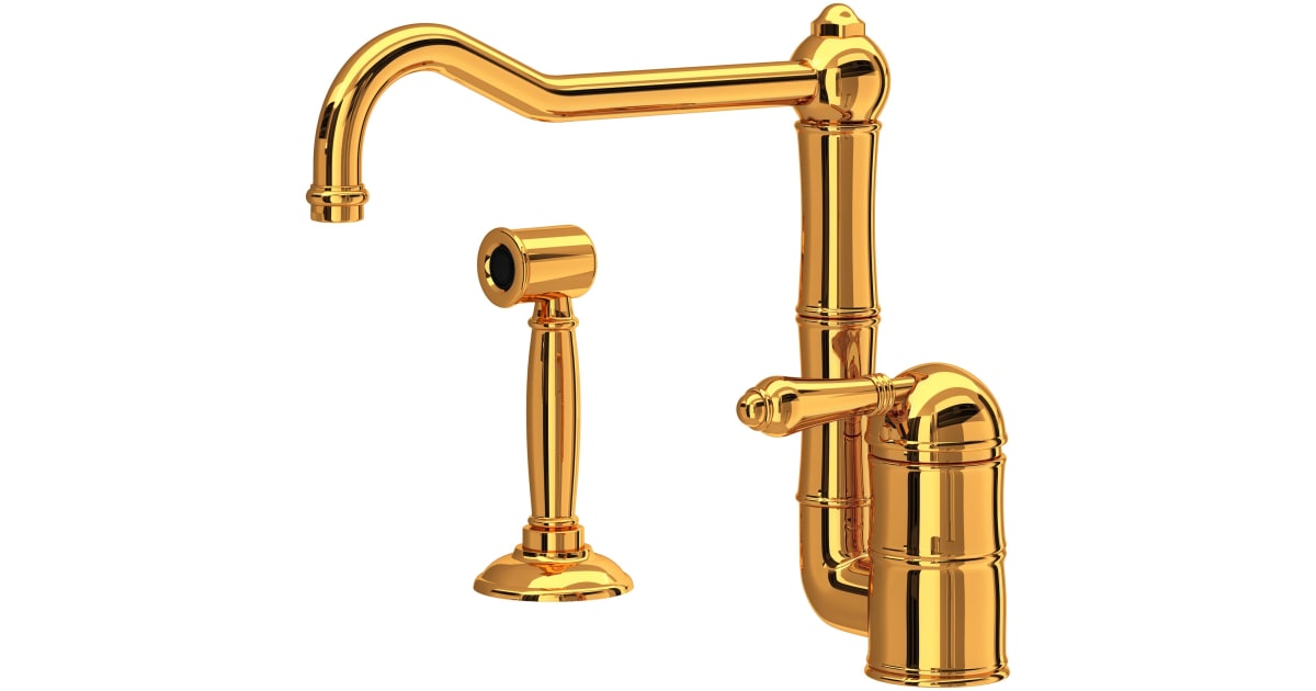 Rohl A3608LMWSIB-2 Acqui 1.5 GPM Single Hole Kitchen Faucet - Includes ...