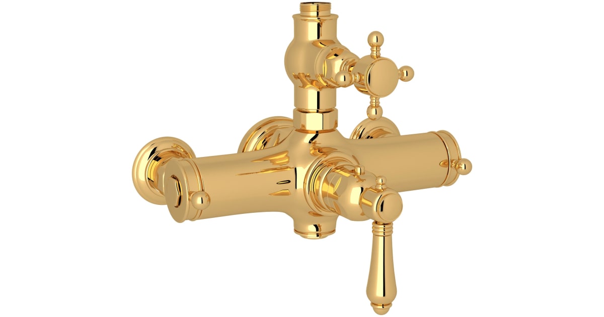 Rohl A4917XMIB Acqui Exposed Thermostatic Valve Trim with Dual Lever ...