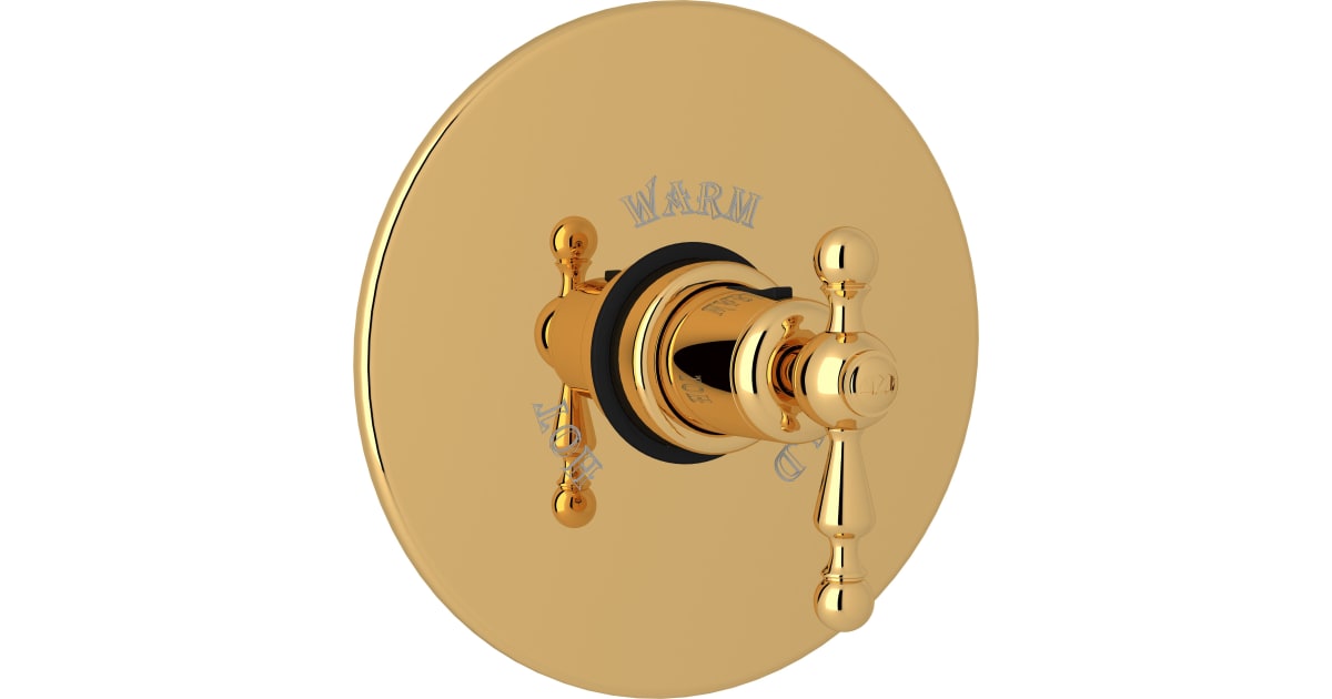 Rohl AC190L-IB/TO Cisal Thermostatic Shower Valve Trim (Trim Only) with ...