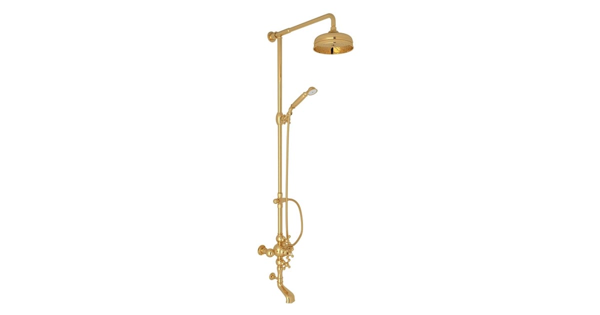 Rohl AC414X-IB Cisal Shower System with Exposed Thermostatic Valve ...
