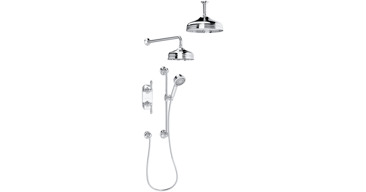 Rohl Acqui Ceiling Thermo 1 Acqui Thermostatic Shower System with 2 ...