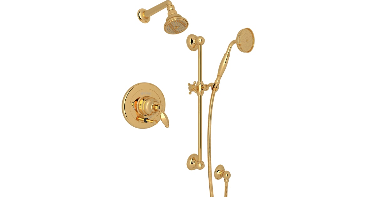 Rohl AKIT30ELH-IB Hex Shower System with Pressure Balanced Valve Trim ...
