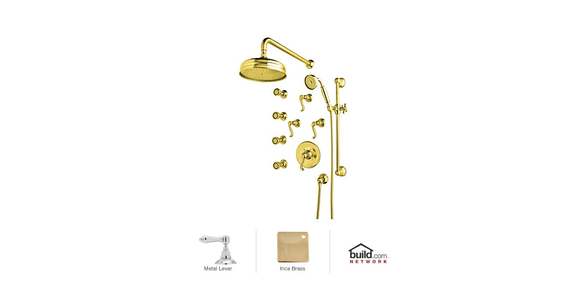 Rohl AKIT77LM-IB Country Bath Shower System with Hand Shower, Grab Bar ...