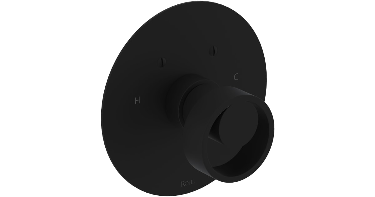 Rohl EC13W1IWMB Eclissi Thermostatic Valve Trim Only with Single Wheel ...