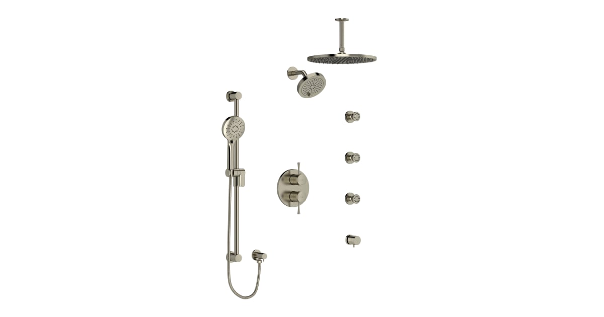 Rohl EDGE-EDTM83BN-KIT Edge Shower System with Shower Head, Hand Shower ...