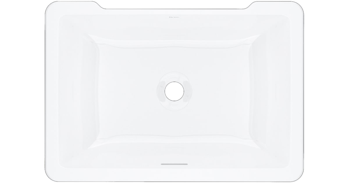 Rohl ERUB2216RTWH Eirene 22-1/2" Rectangular Limestone Undermount ...