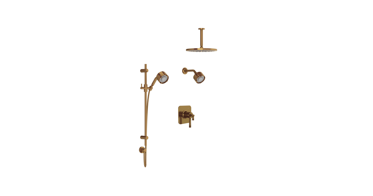 Rohl GRACELINE-TMB45W1LMFB-KIT Graceline Thermostatic Shower System ...
