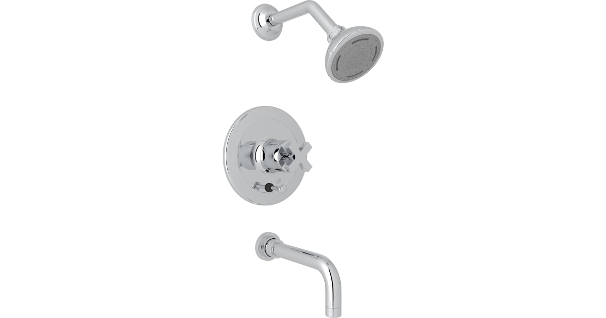 Rohl LOKIT21XM-APC Lombardia Shower System with Shower Head, Shower Arm ...
