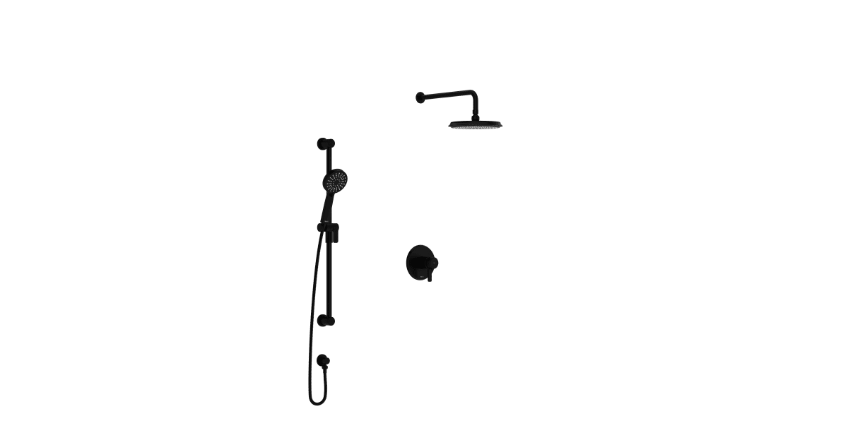 Rohl MOMENTI-TMMRD44LBK-KIT Momenti Thermostatic Shower System with ...