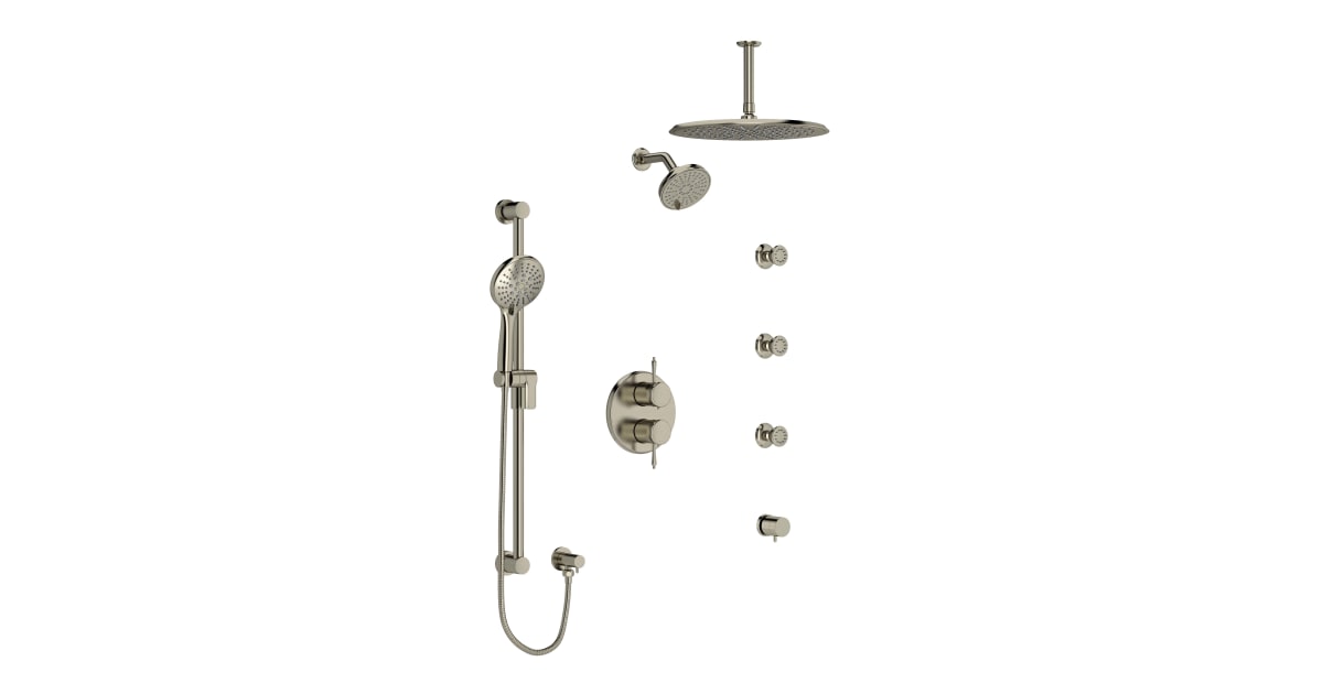 Rohl RETRO-GN83BN-KIT Retro Thermostatic Shower System with Shower Head ...