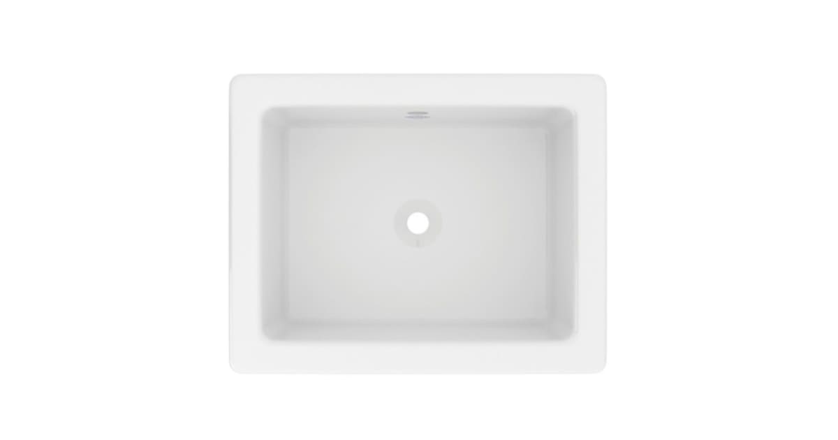 Rohl SB1814WH 18-1/8" Rectangular Fireclay Drop In Bathroom Sink with ...