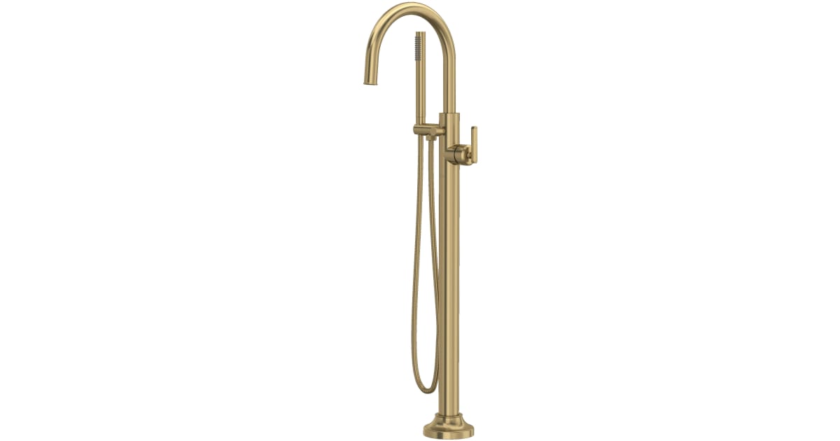Rohl TAP05HF1LMAG Apothecary Floor Mounted Tub Filler with Built-In ...