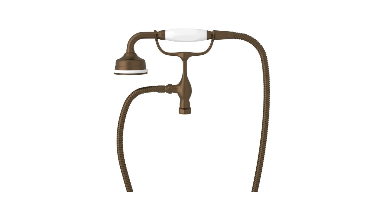 Rohl U.5380EB Perrin and Rowe Tub Filler Hand Shower with White ...