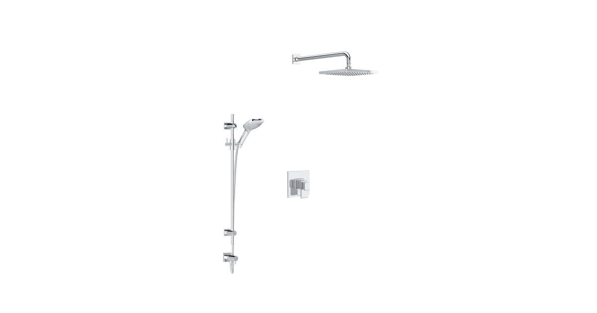 Rohl WAVE-TMN23W1LMAPC-KIT Wave Thermostatic Shower System with Shower ...