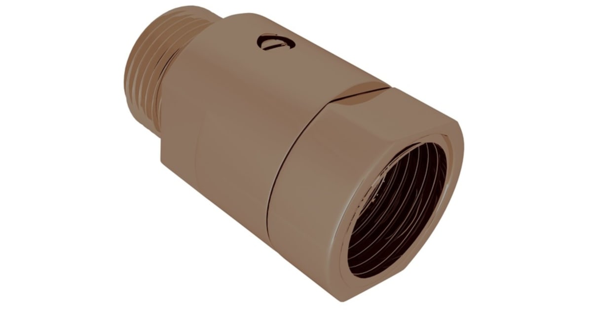 Rohl ZA1038402P-RG Floor Pillar Unions With Shut-Off Valves | Build.com