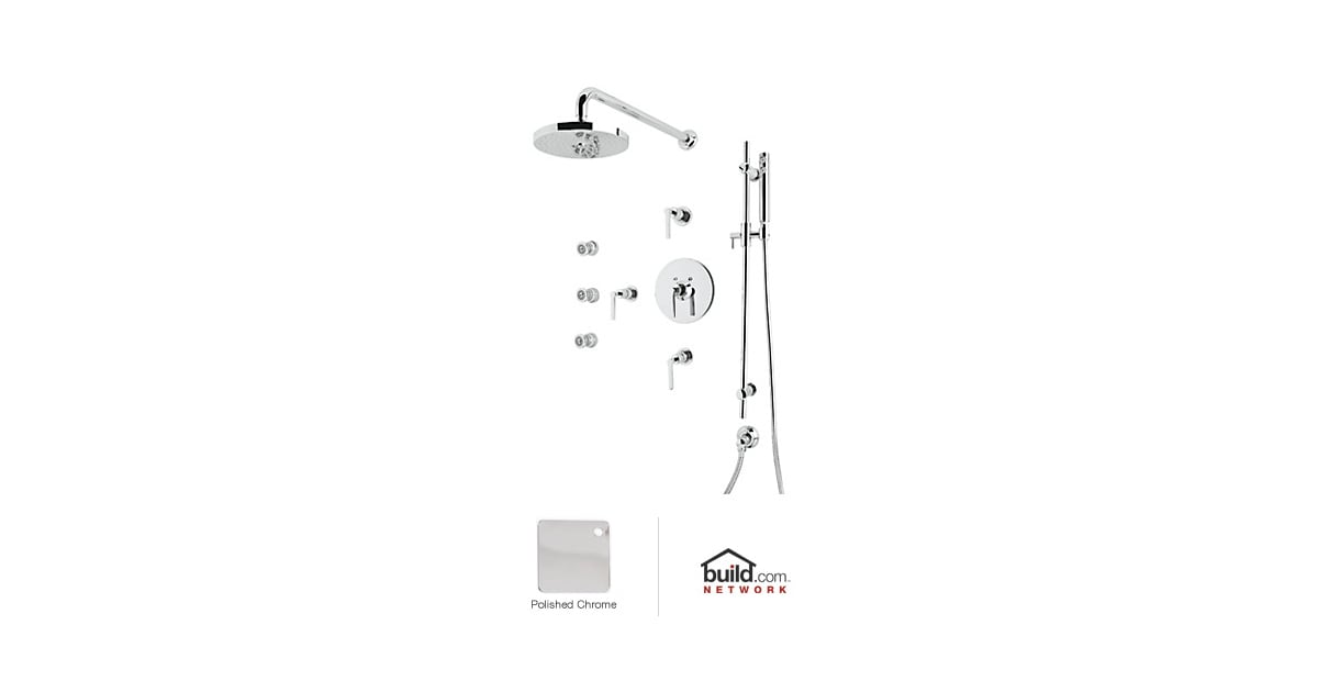 Rohl LOKIT26LM-APC Lombardia Shower System with Thermostatic Valve Trim ...