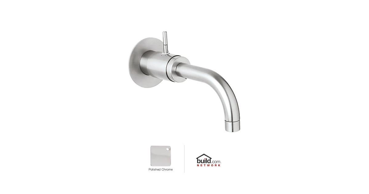 Rohl ST251L-APC Modern Wall Mounted Bathroom Faucet with Metal Lever ...