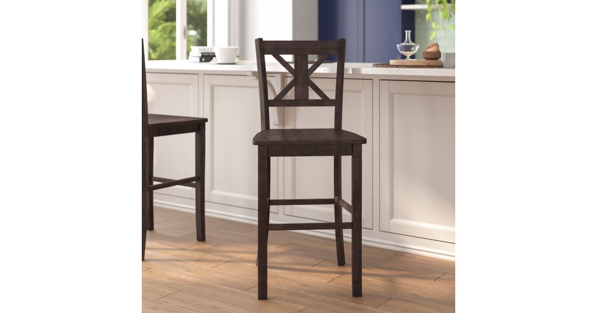 Roseto FFIF27328GYWAL Jean-Francois 19" Two Piece Wide Hardwood Bar ...