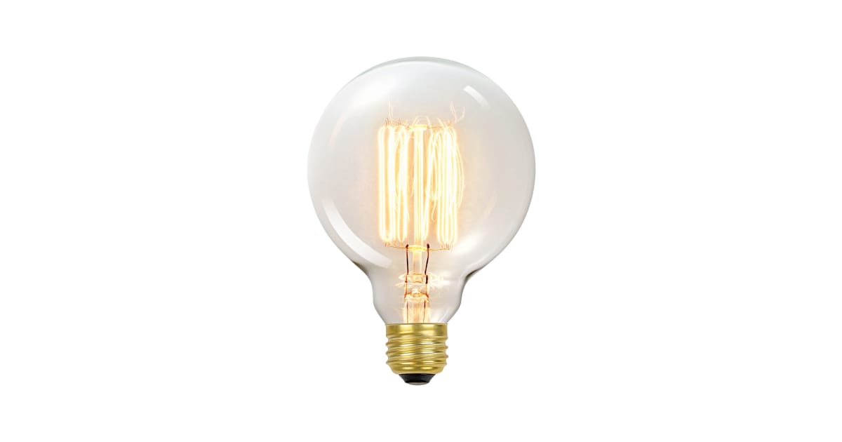Roseto GBLB5919 Single Vintage Edison 60W Soft White Dimmable G30 ...
