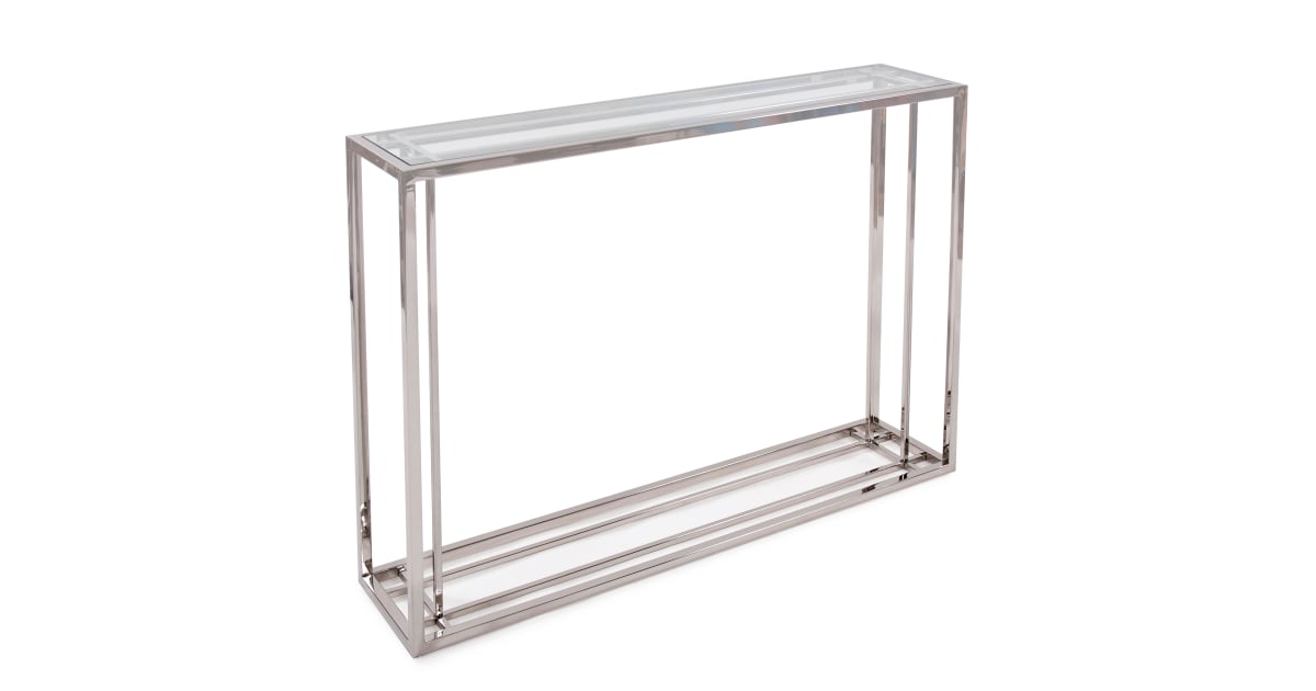 Roseto HEIF73462PLST Progressions 45" Glass Top Stainless Steel Accent ...