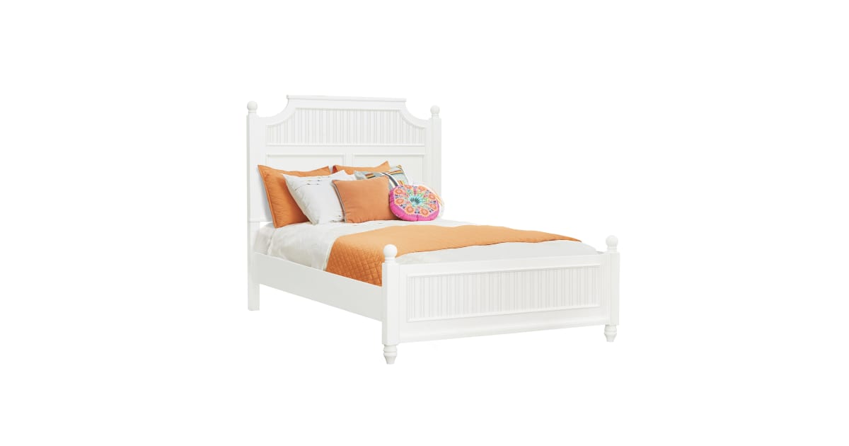 Roseto HMIF27669WH Johanna Full Poplar Bed Frame | Build.com