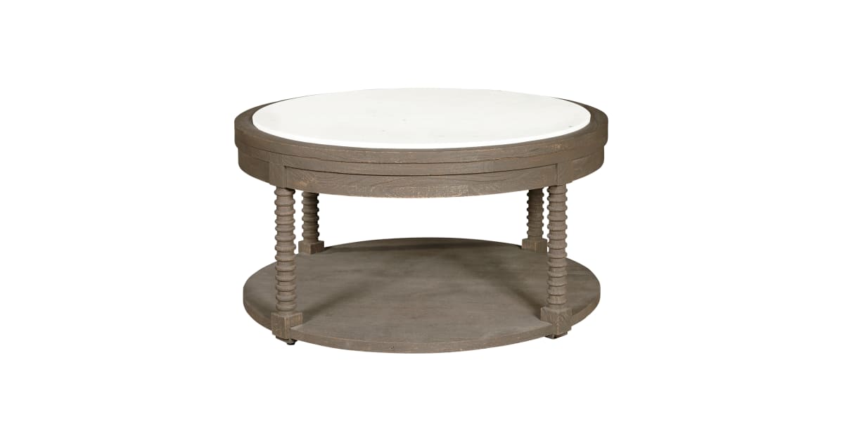 Roseto HMIF92245GY Sybil 36" Diameter Wood Table | Ferguson Home
