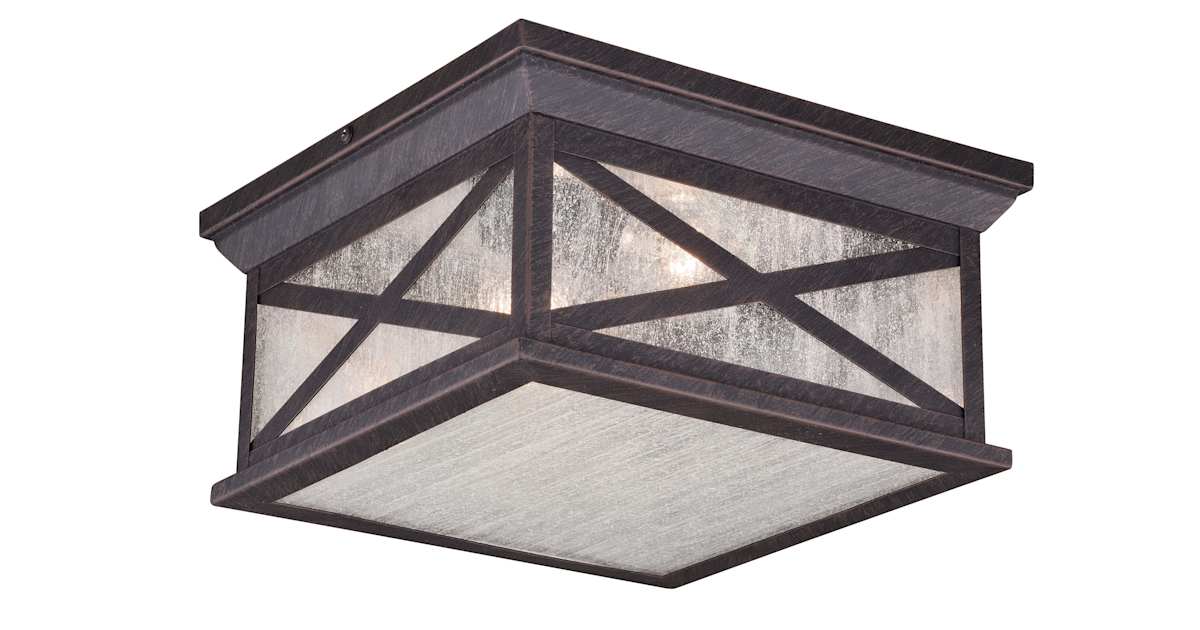 Roseto VXCF95480RI Ryder 2 Light 11" Wide Outdoor Flush Mount Square ...