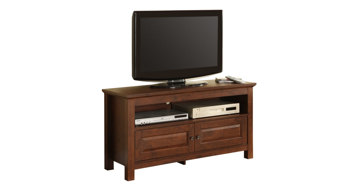 Roseto WEIF94073TRBR 44" Wide Traditional TV Stand Media Cabinet ...