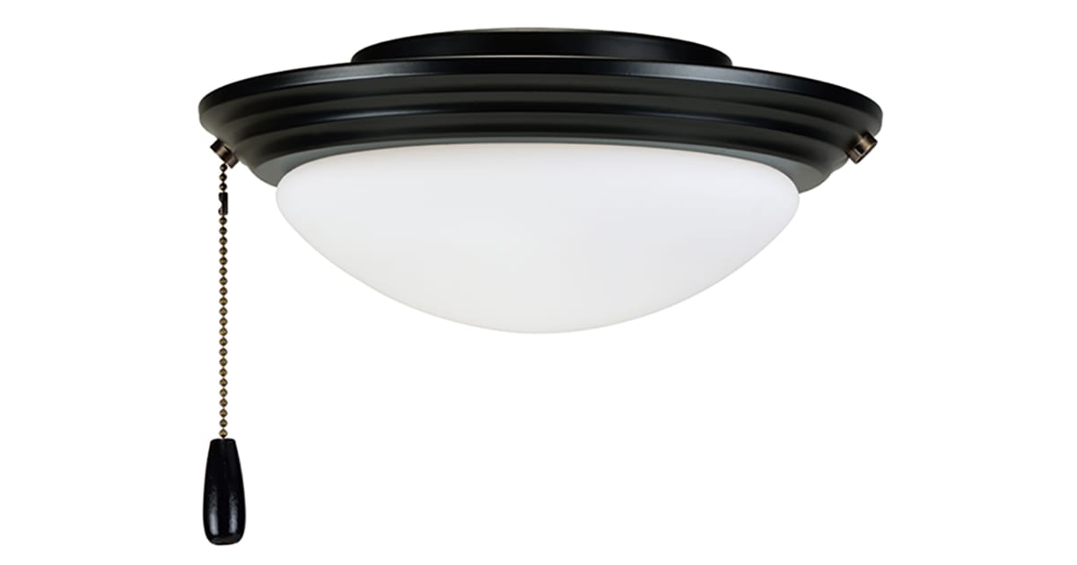 RP Lighting and Fans 1RP8BK-ES 10-3/4" Wide Single Ceiling Fan Light ...