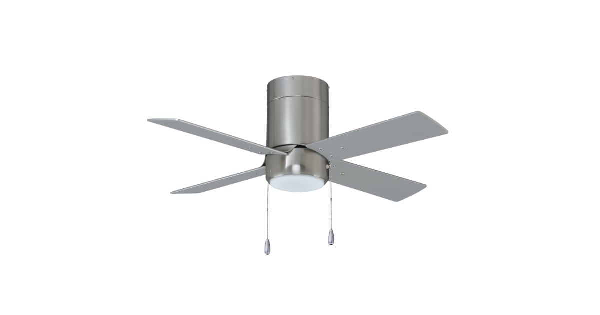 RP Lighting and Fans 1023BN-BN-PC Metalis 42" 4 Blade Indoor LED ...