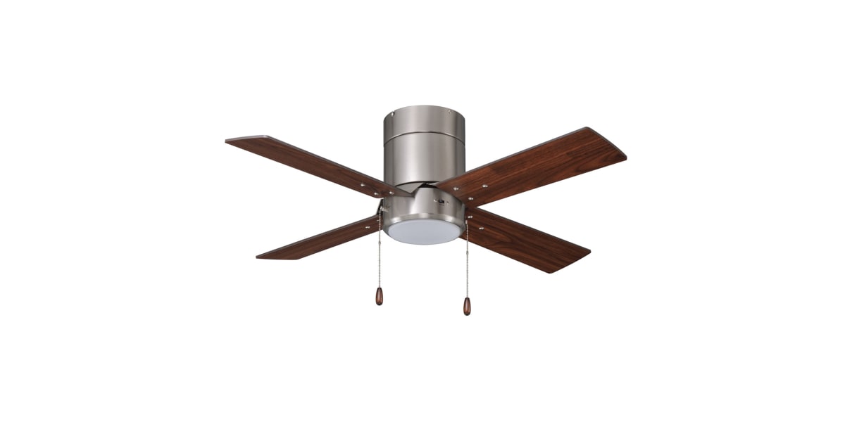 RP Lighting and Fans 1024BN-WT-PC Metalis 52" 4 Blade Indoor LED ...