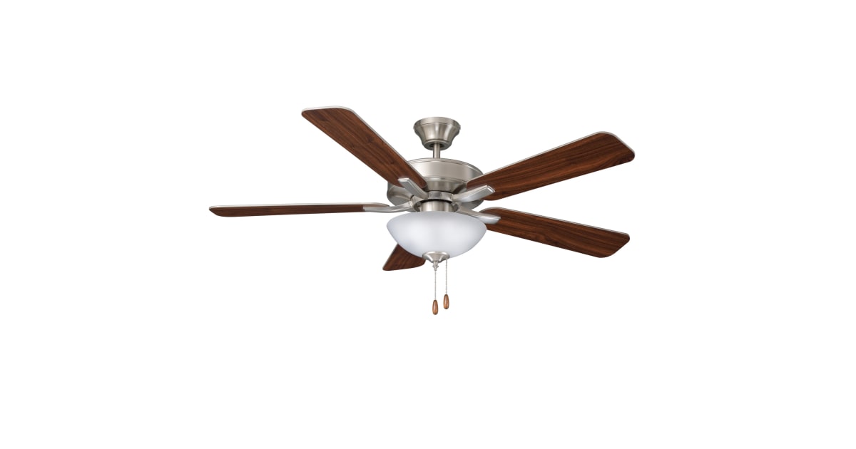 RP Lighting and Fans 1057-1BN-WT-L Star Light 52" 5 Blade Indoor ...