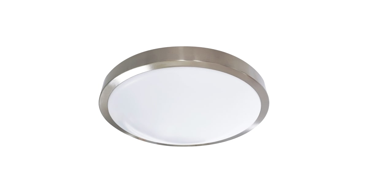 RP Lighting and Fans 4325D-30-BN-EM-D 12" Wide LED Flush Mount Drum ...